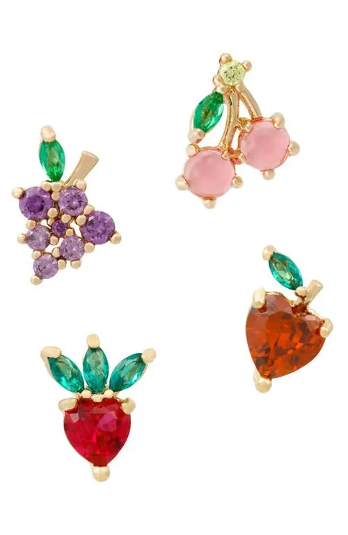 GIRLS CREW Fruit Basket Mismatched Stud Earrings Set