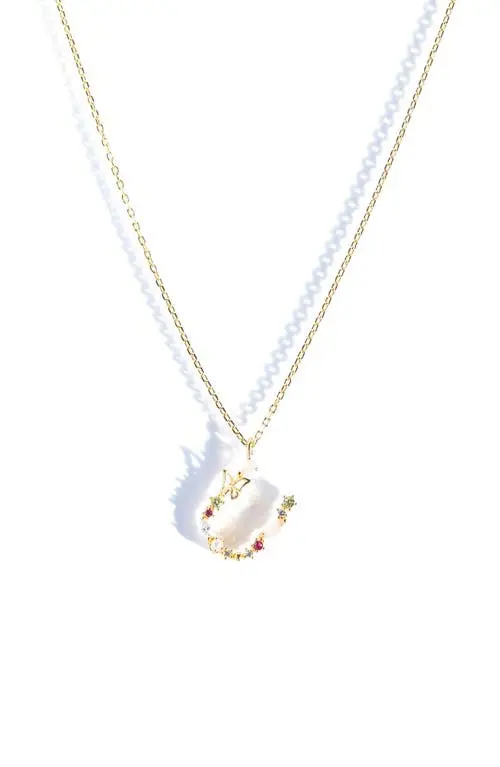 GIRLS CREW Flutterfly Initial Necklace - Gold