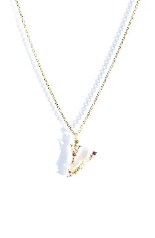 GIRLS CREW Flutterfly Initial Necklace - Gold