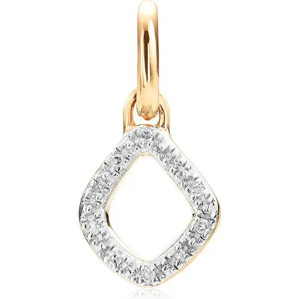 Monica Vinader Riva Mini Kite Diamond Pendant Charm - Yellow Gold