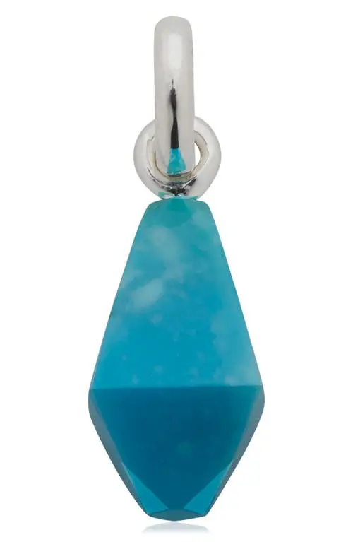Monica Vinader Geometric Stone Pendant Charm - Silver