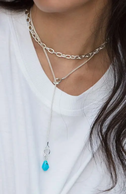 Monica Vinader Geometric Stone Pendant Charm