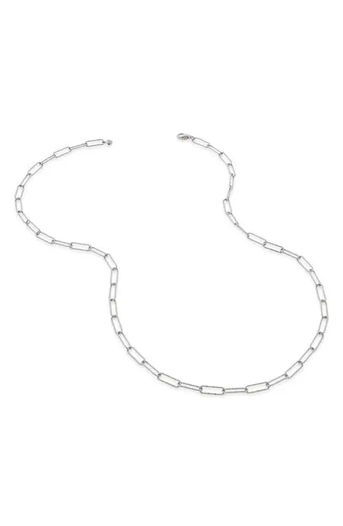 Monica Vinader Alta Textured Chain Link Necklace - Silver
