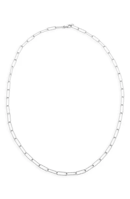 Monica Vinader Alta Textured Chain Link Necklace - Silver