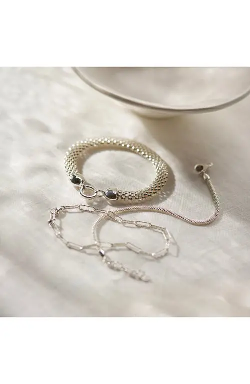 Monica Vinader Heirloom Woven Fine Chain Bracelet - Silver