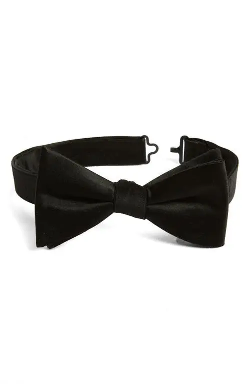 Nordstrom Silk Pre-tied Bow Tie - Black