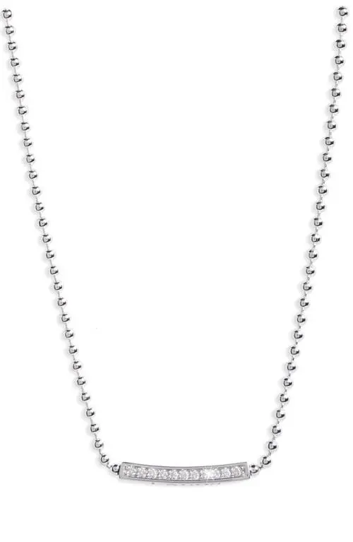 Lagos Sterling Silver And Diamond Pendant Necklace - Silver/ Diamond
