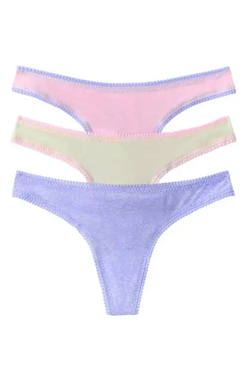ON GOSSAMER 3-pack Mesh Thongs - Dl/pd/ma