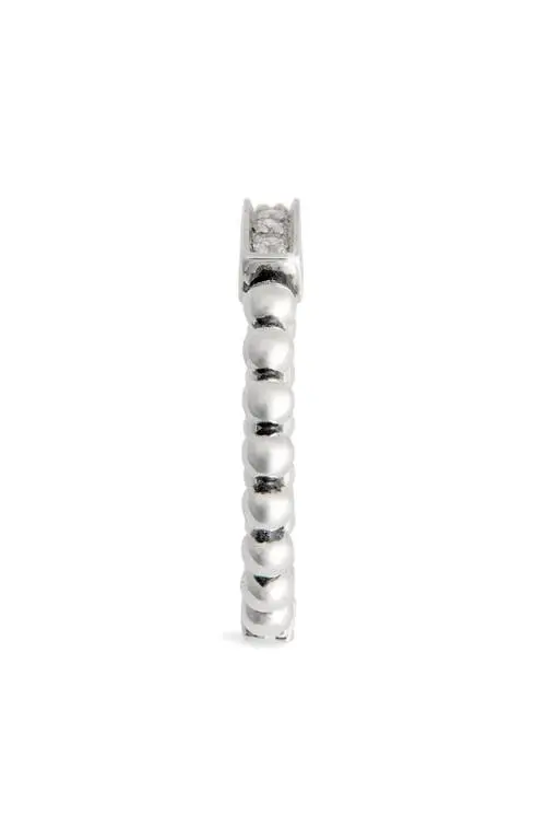 Lagos Caviar Icon Spark Diamond Stacking Ring - Siver/diamond