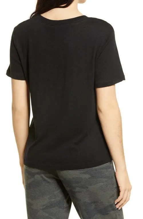 Splendid Zoe Slub Crewneck Tee - Black