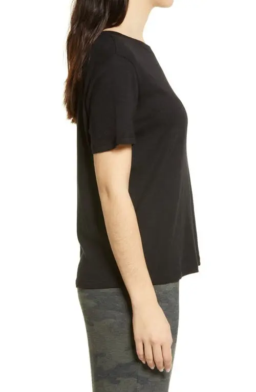 Splendid Zoe Slub Crewneck Tee - Black