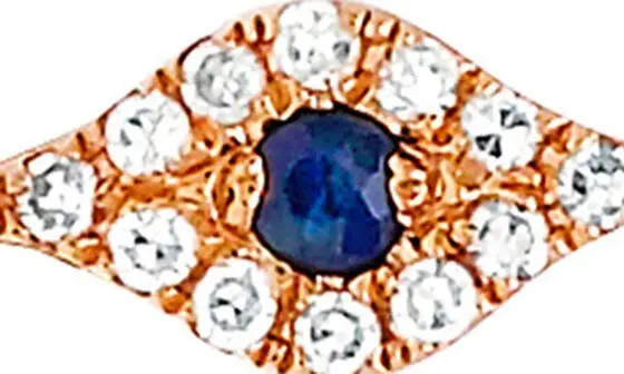 Ef Collection Evil Eye Diamond & Sapphire Stud Earrings