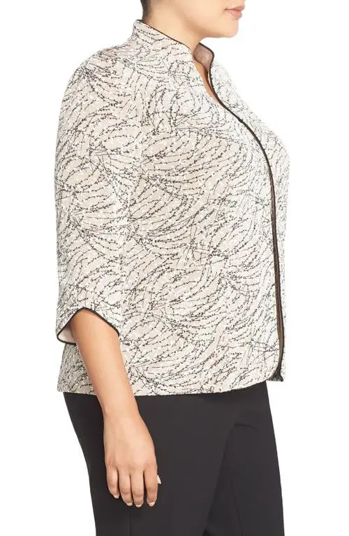 Alex Evenings Foiled Print Twinset - Beige