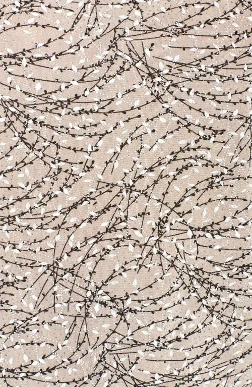 Alex Evenings Foiled Print Twinset - Beige