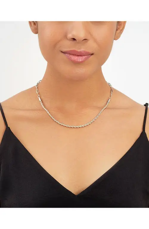 Sterling Forever Rope Twist Chain Necklace