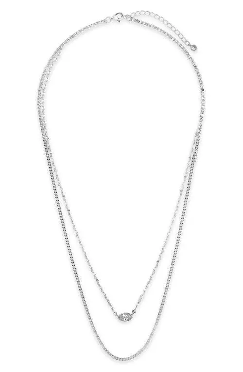 Sterling Forever Dainty Layered Necklace - Silver