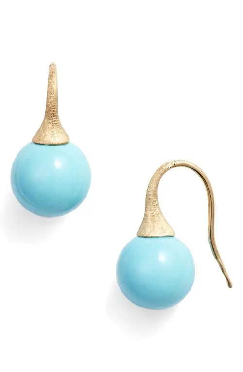 Marco Bicego Africa Boule 18k Yellow Gold & Semiprecious Stone Drop Earrings - Yellow Gold/ Turquoise