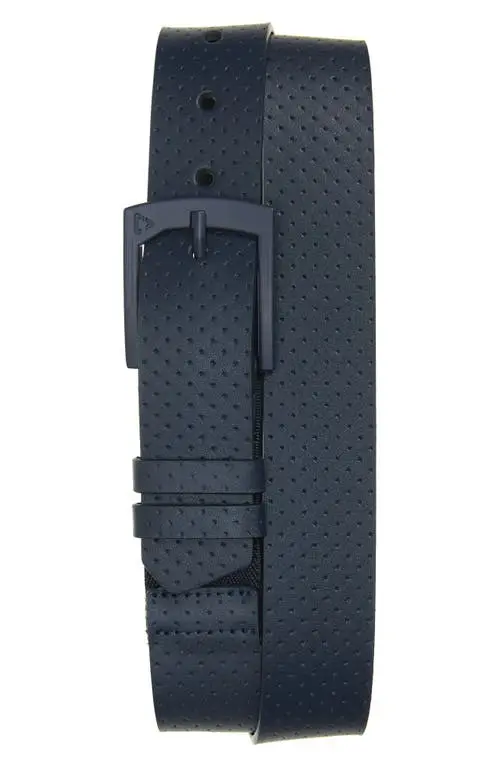 CUATER BY TRAVISMATHEW Pilatus Perforated Leather Belt - Blue Nights