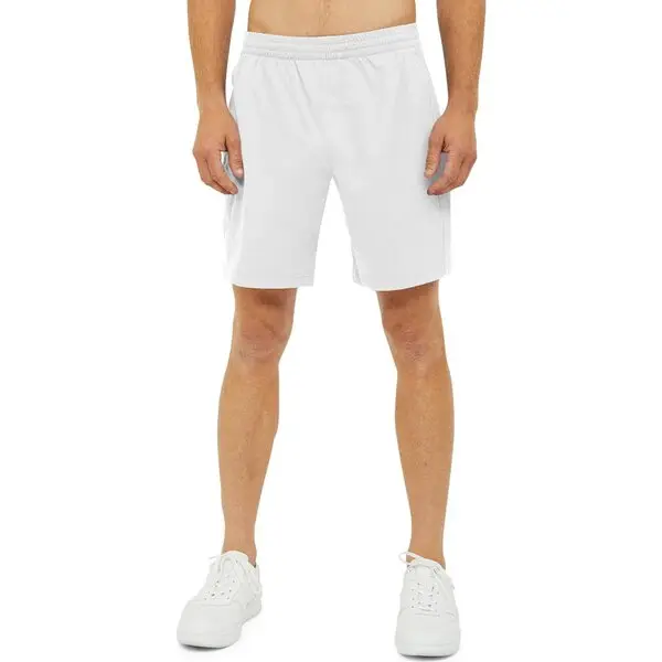 REDVANLY Byron Water Resistant Drawstring Shorts - Bright White
