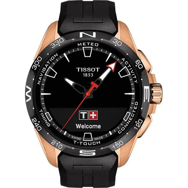 TISSOT T-touch Connect Solar Smart Watch - Rose Gold