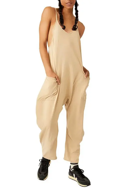Free People Hot Shot Jumpsuit - Sesame