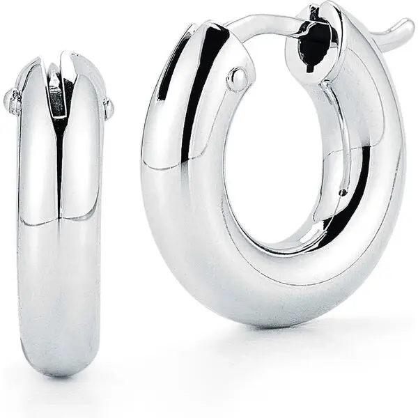 Roberto Coin 18k Gold Huggie Hoop Earrings - Wg