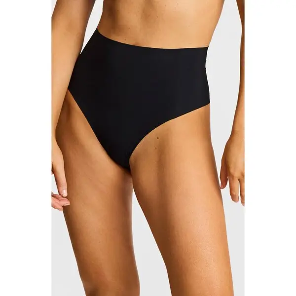 Commando Control Top Thong - Black