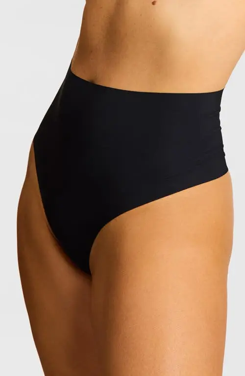 Commando Control Top Thong - Black
