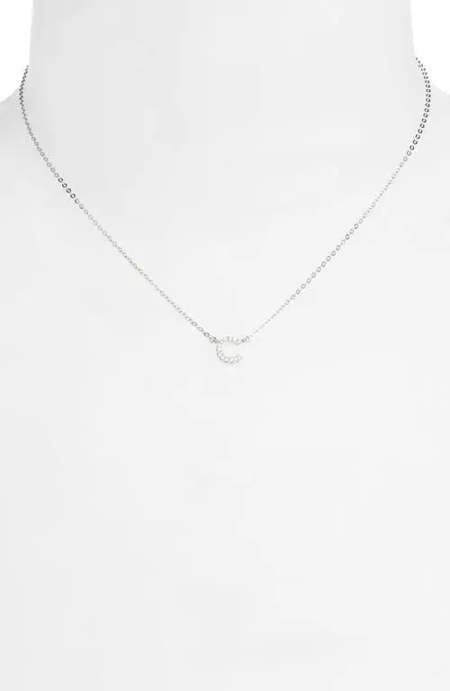 Nordstrom Cubic Zirconia Initial Pendant Necklace