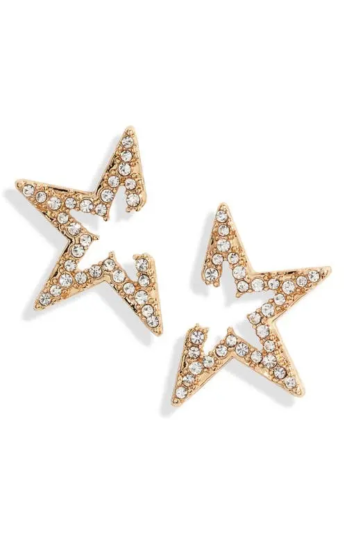 Ettika Star Light Crystal Stud Earrings - Gold