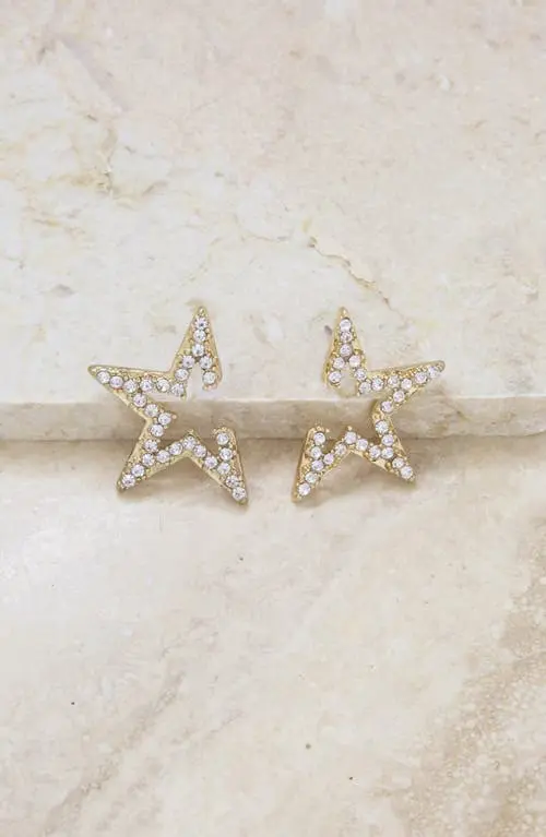 Ettika Star Light Crystal Stud Earrings
