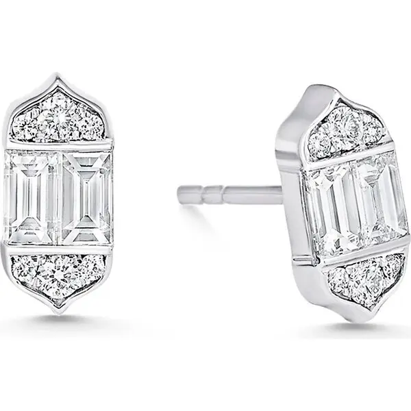 Sara Weinstock Taj Diamond Stud Earrings - 18k Wg