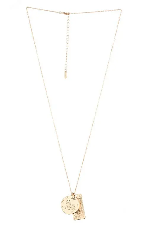 Ettika Long Zodiac Charm Necklace - Leo