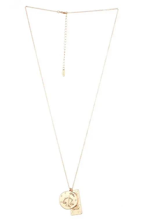 Ettika Long Zodiac Charm Necklace - Libra