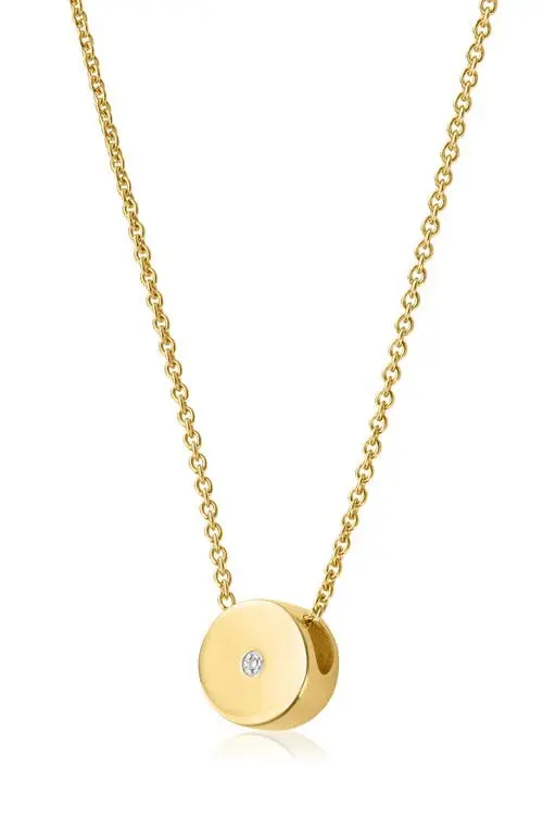 Monica Vinader Linear Solo Diamond Pendant Necklace