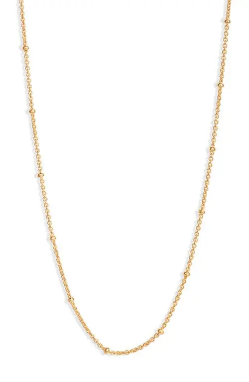Monica Vinader Fine Beaded Chain Necklace - Gold