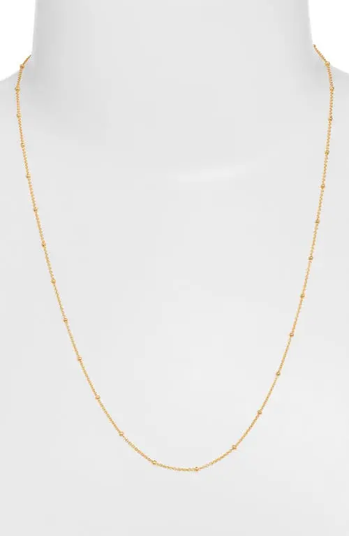 Monica Vinader Fine Beaded Chain Necklace - Gold