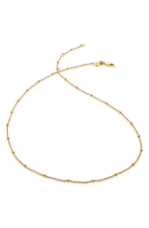 Monica Vinader 16-inch Fine Bead Station Necklace - Gold
