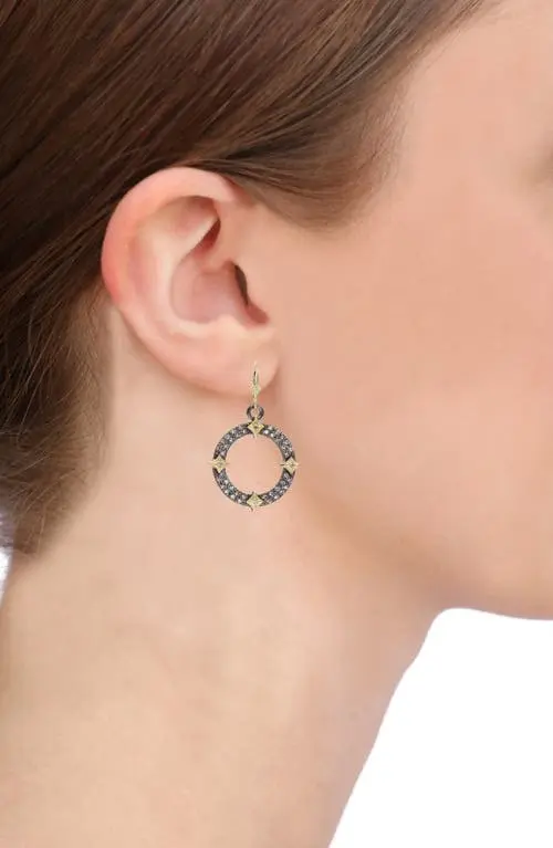 Armenta Drop Hoop Earrings - Silver
