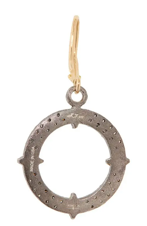Armenta Drop Hoop Earrings - Silver