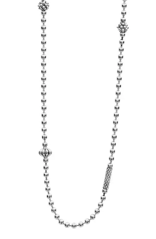 Lagos Sterling Caviar Icon Elements Chain Necklace
