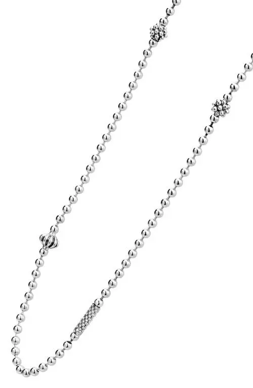 Lagos Sterling Caviar Icon Elements Chain Necklace