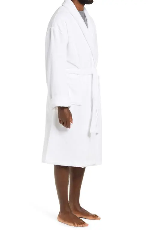 Majestic International Earthright Shawl Collar Terry Robe - White