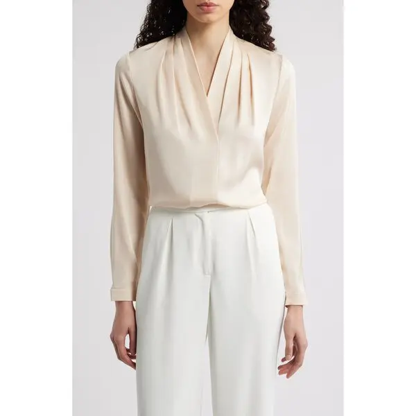 Kobi Halperin Nellie Stretch Silk Georgette Top - Ecru