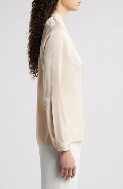 Kobi Halperin Nellie Stretch Silk Georgette Top - Ecru