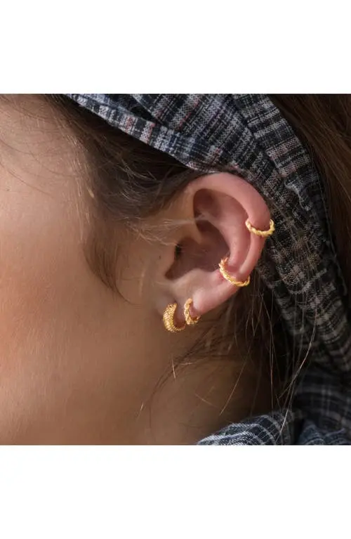 Monica Vinader Corda Huggie Hoop Earrings