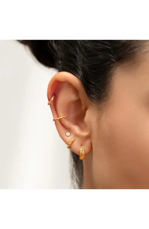 Monica Vinader Corda Huggie Hoop Earrings