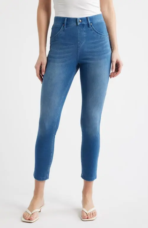 Hue Ultra Ultrasoft High Rise Denim Skimmer Leggings - Windsor Blue