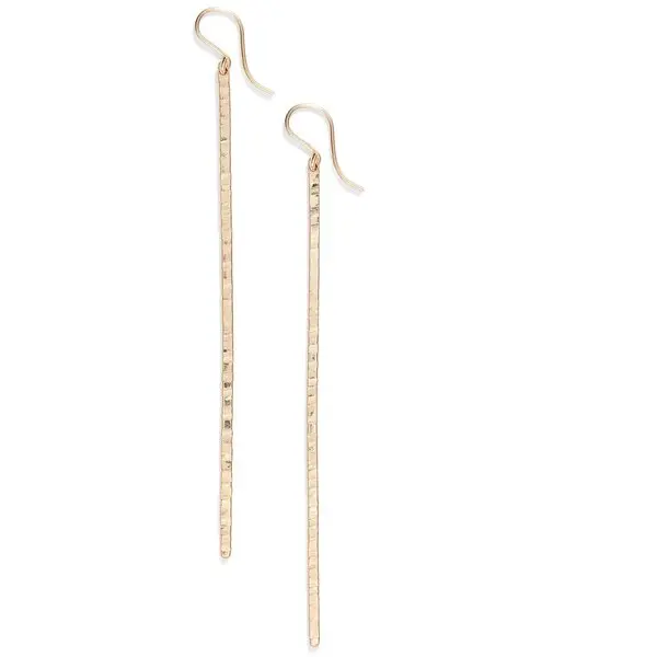 NASHELLE Pure Bar Drop Earrings - Gold