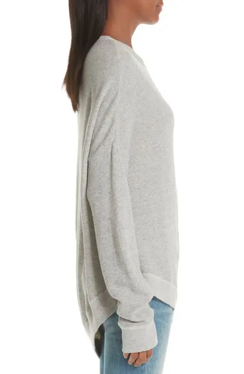 R13 Distressed Cold-shoulder Sweatshirt